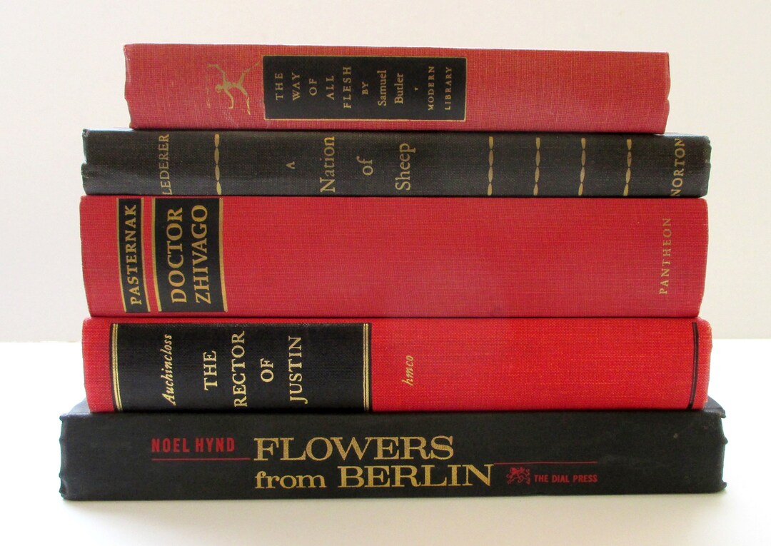 Bold Red and Black Books. Antique / Vintage Books for the Adventurous ...