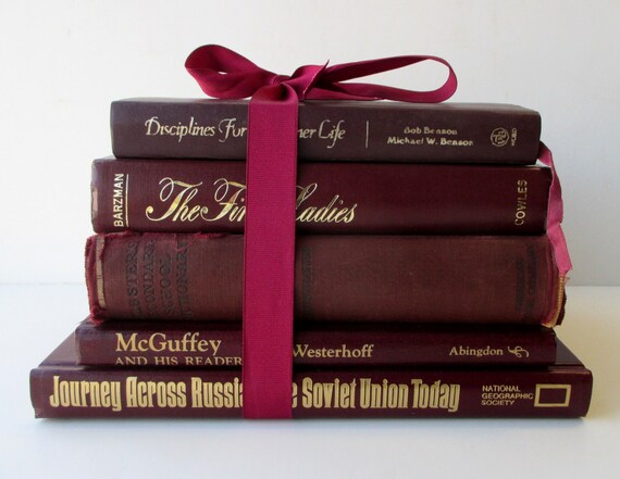 Instant Library in Maroon Dark Red Burgundy Colored - Etsy