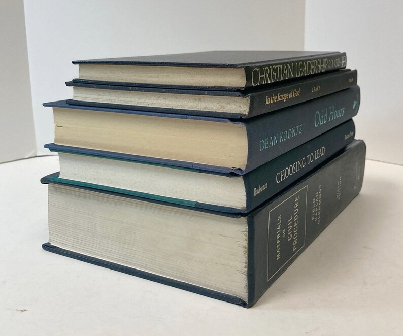 Navy Blue Vintage Book Set: Decorator Bookshelf Collection - Etsy
