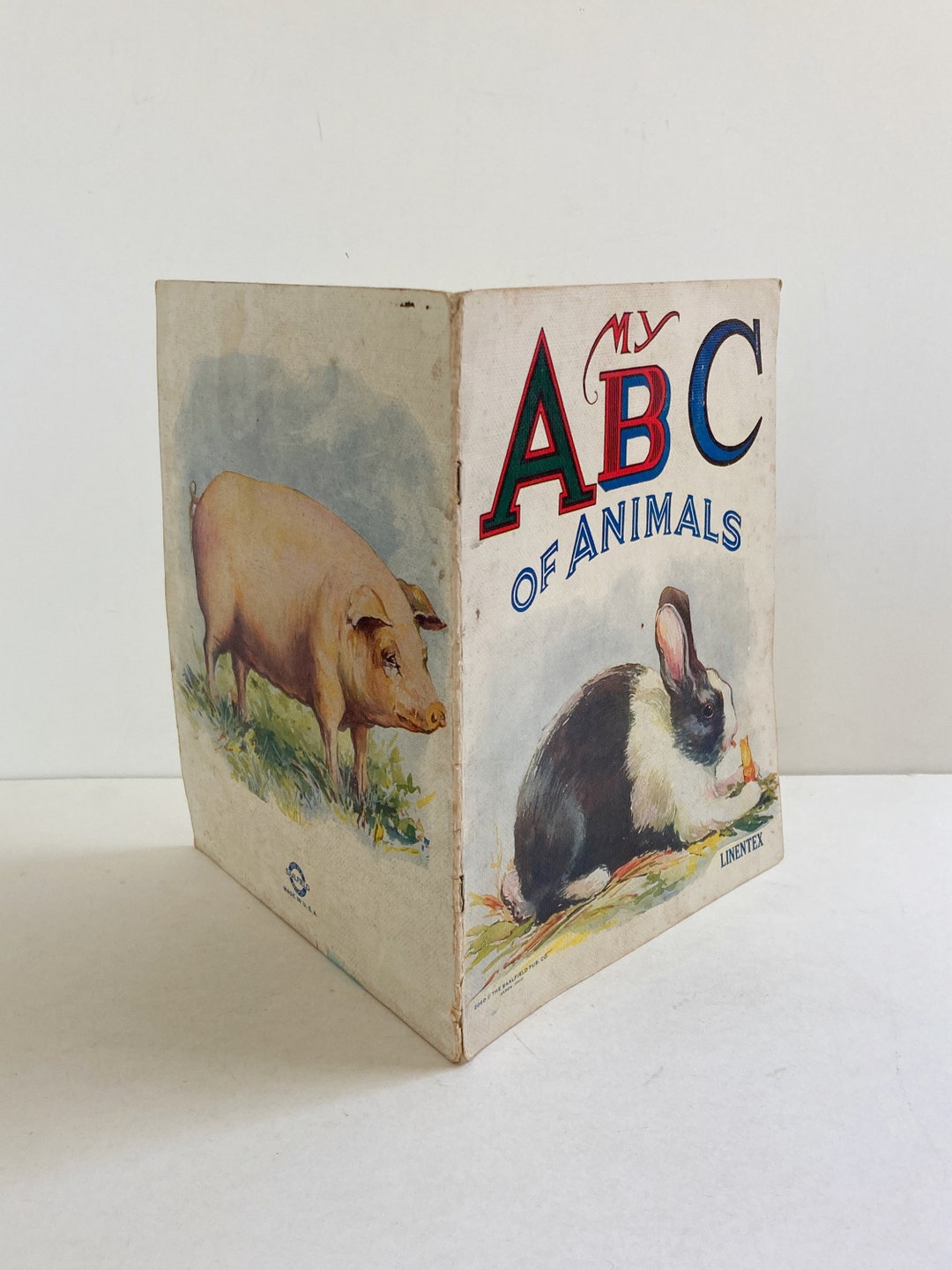 Vintage ABC Animal Book: 1921 Saalfield Linentex Edition - Etsy