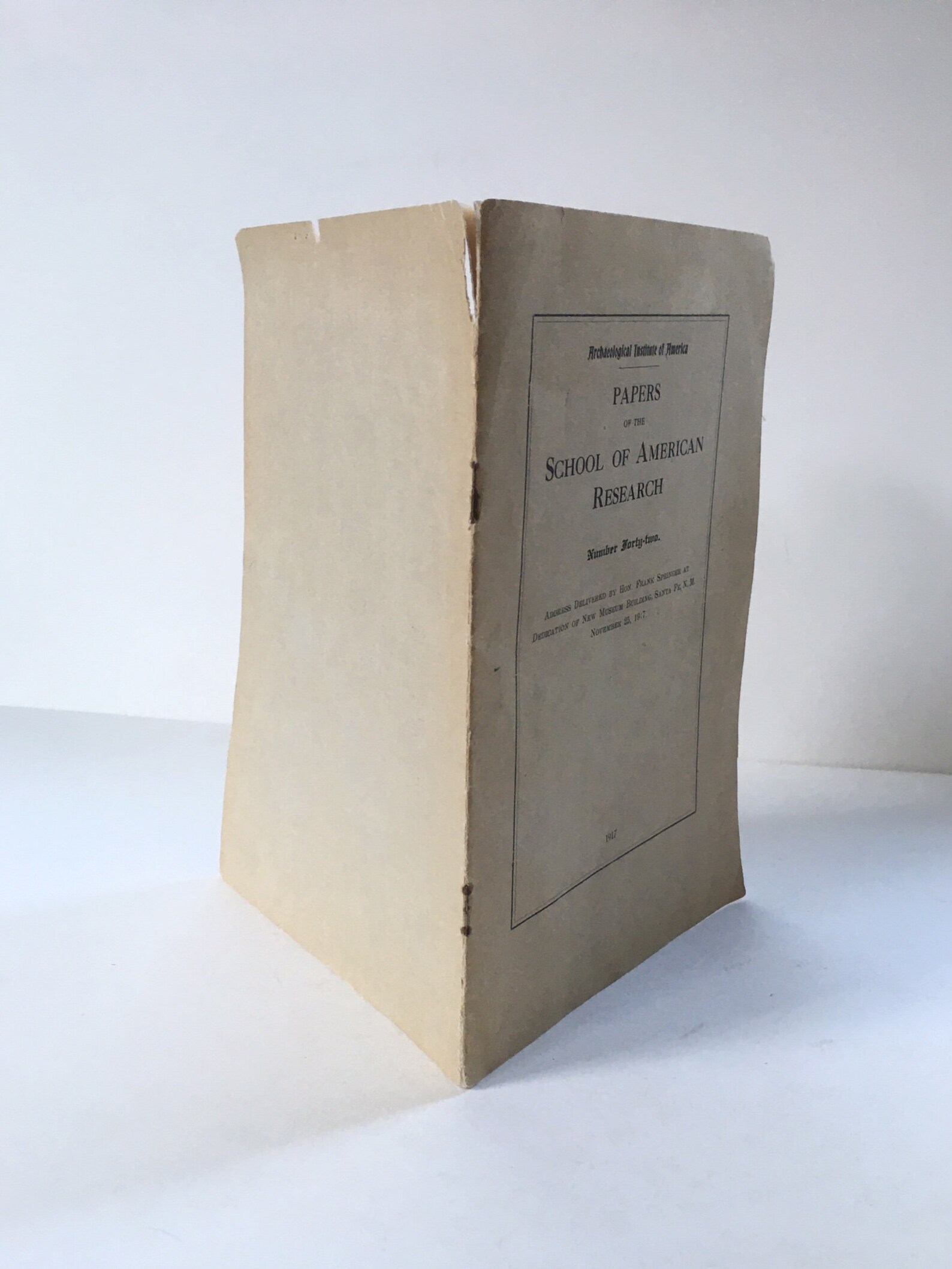 1917 Frank Springer Address: Santa Fe Museum Dedication - Etsy
