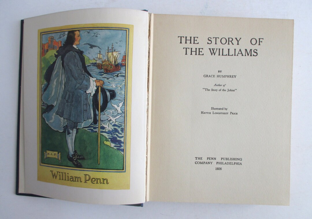 The Story of the Williams. A 1920s Childrens Book Featuring Famous ...