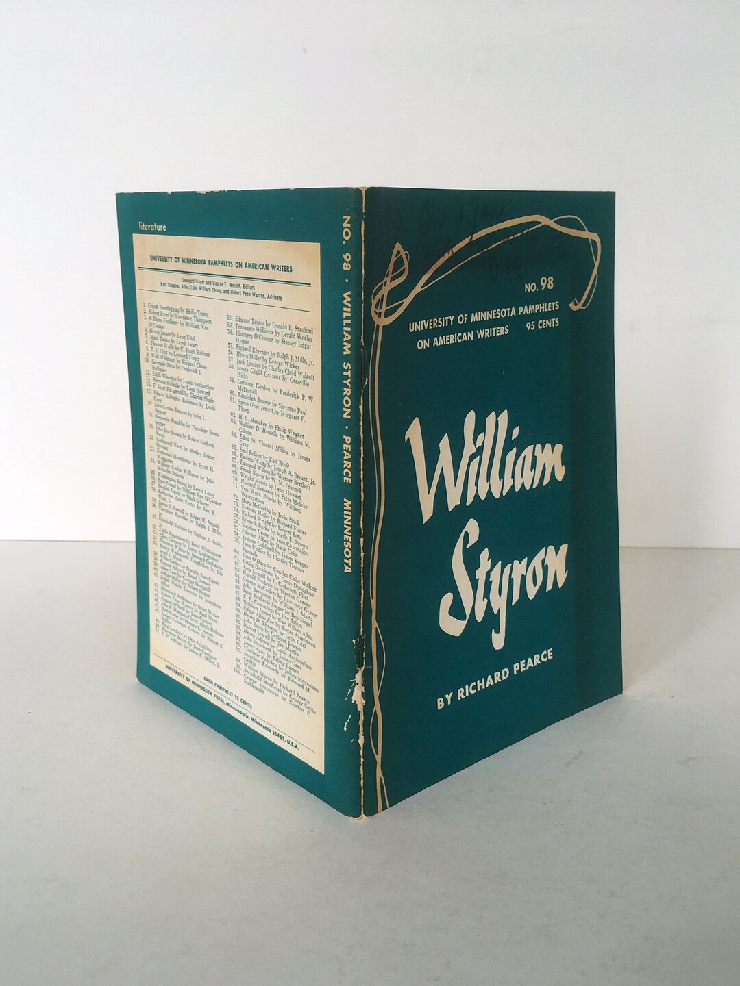 Vintage William Styron Biography - University of Minnesota Pamphlet - Etsy