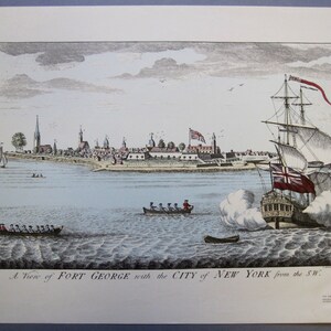 New York City in 1736 - Historic Print - Etsy