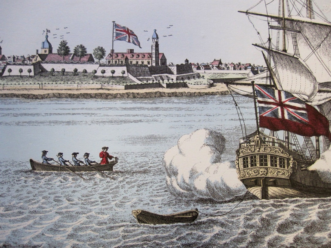 New York City in 1736 - Historic Print - Etsy