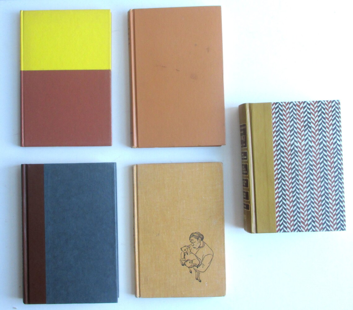 Brown Orange and Mustard Yellow Instant Library. Curated - Etsy