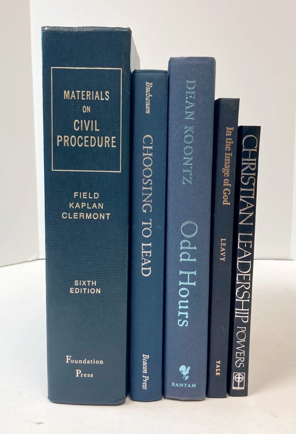 Navy Blue Vintage Book Set: Decorator Bookshelf Collection - Etsy