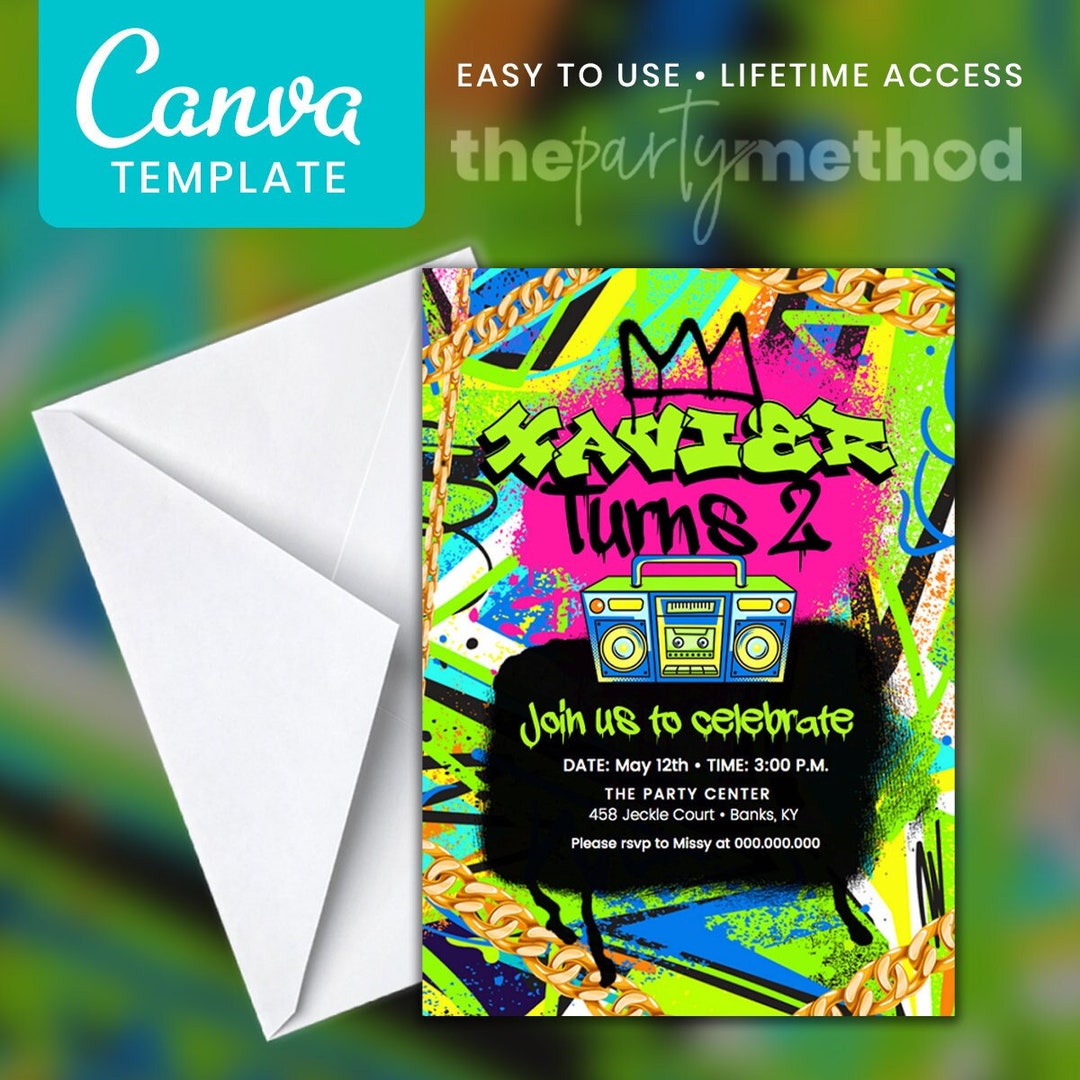 Fresh Prince Invitation Canva Template lifetime Access - Etsy Australia