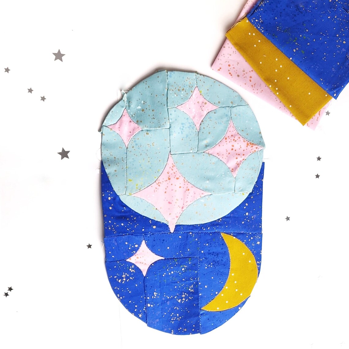 Moon and Stars EPP english Paper Piecing Pattern PDF - Etsy
