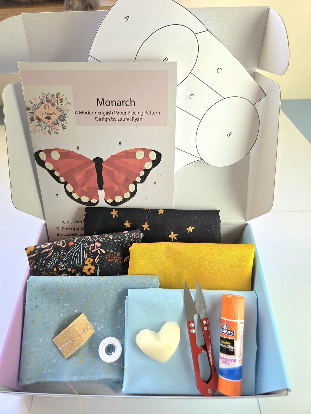 Monarch Butterfly Modern EPP Box Kit Quilt Kit #3 - Etsy