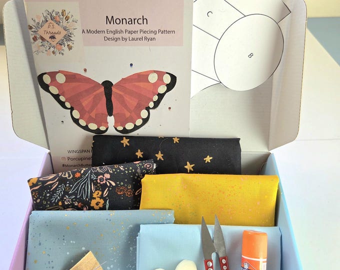 Monarch Butterfly Modern EPP Box Kit Quilt Kit #3 - Etsy