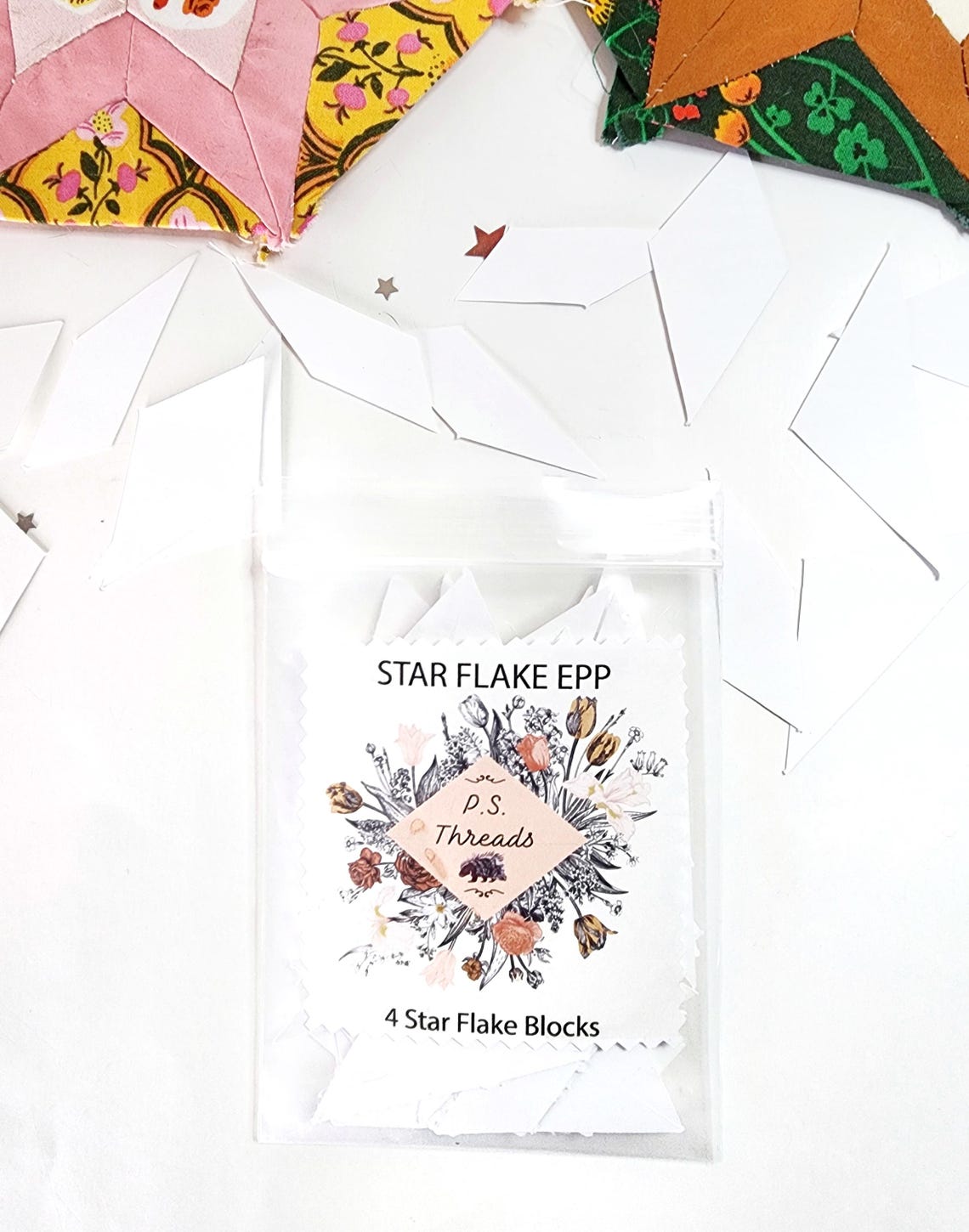 Star Flake Quilt Paper Pieces - Etsy