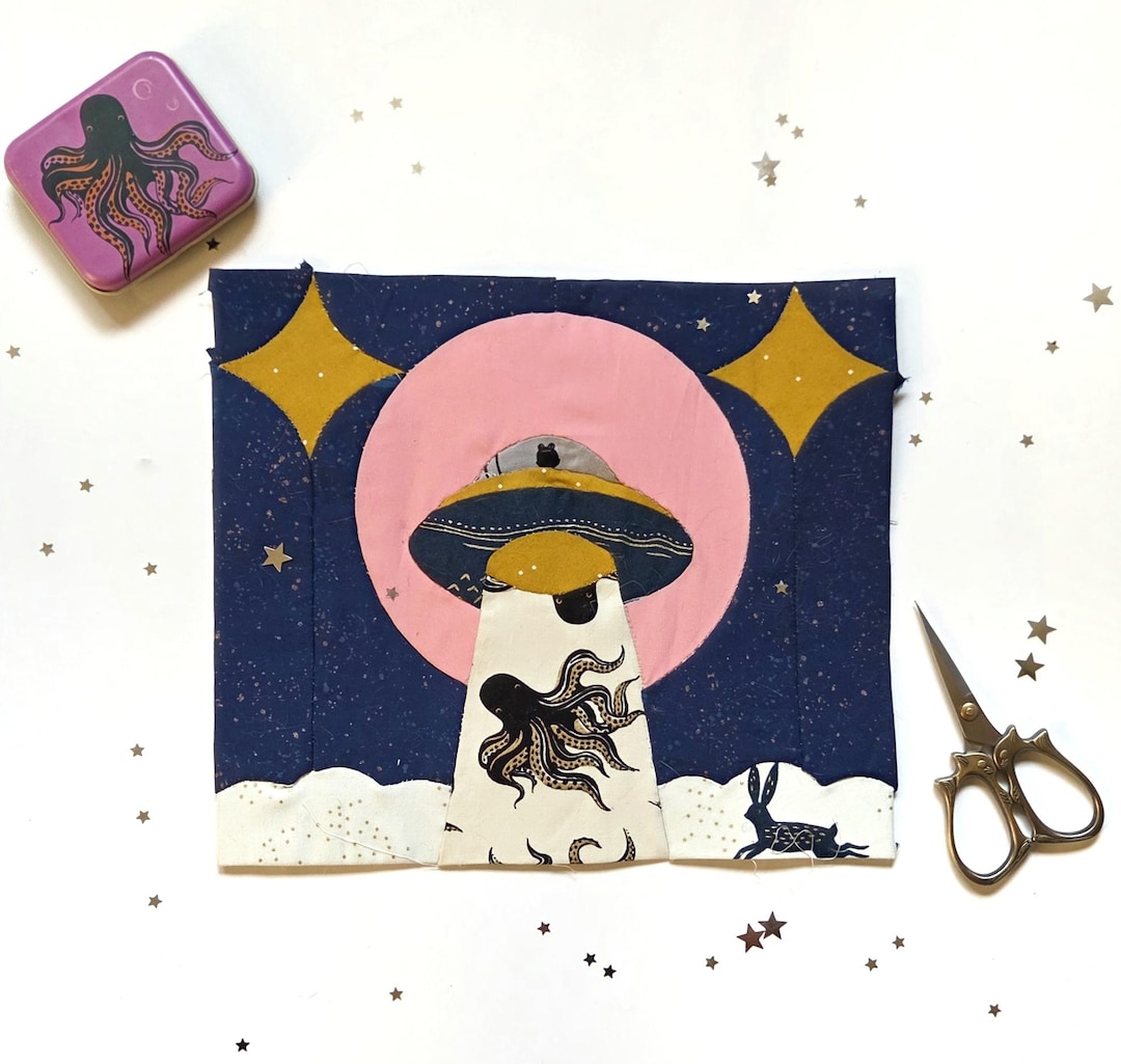UFO Alien Quilt Block, EPP Sewing Pattern (PDF) - Etsy