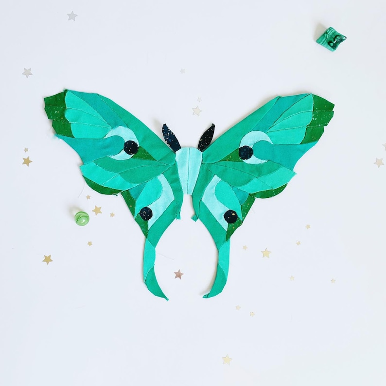 Luna Moth Quilt Block Pattern – English Paper Piecing (PDF Pattern) - Etsy
