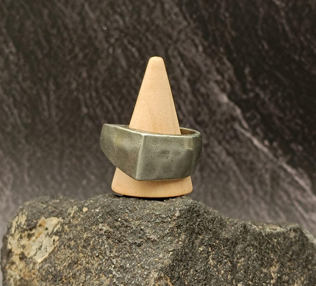 Mens Pewter Hammered Ring: Rustic Adjustable Chunky Band - Etsy