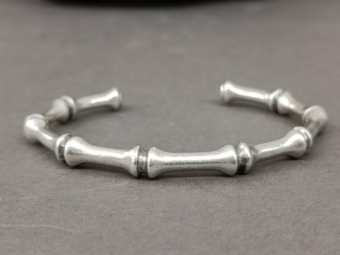 Silver Bone Mens Bracelet Unisex Bone Bracelet Cuff - Etsy UK
