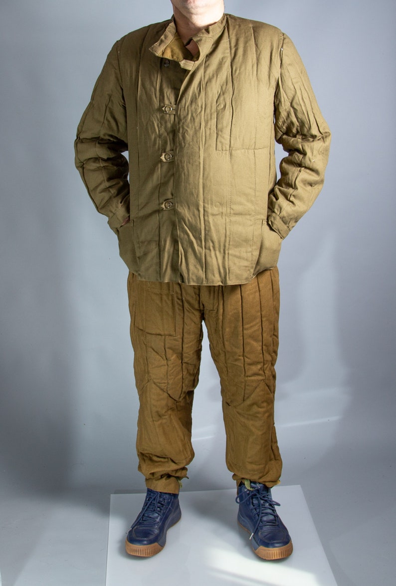 Fufaika + Pants Soviet MILITARY WW2 Winter Jacket UNIFORM Telogreika ...