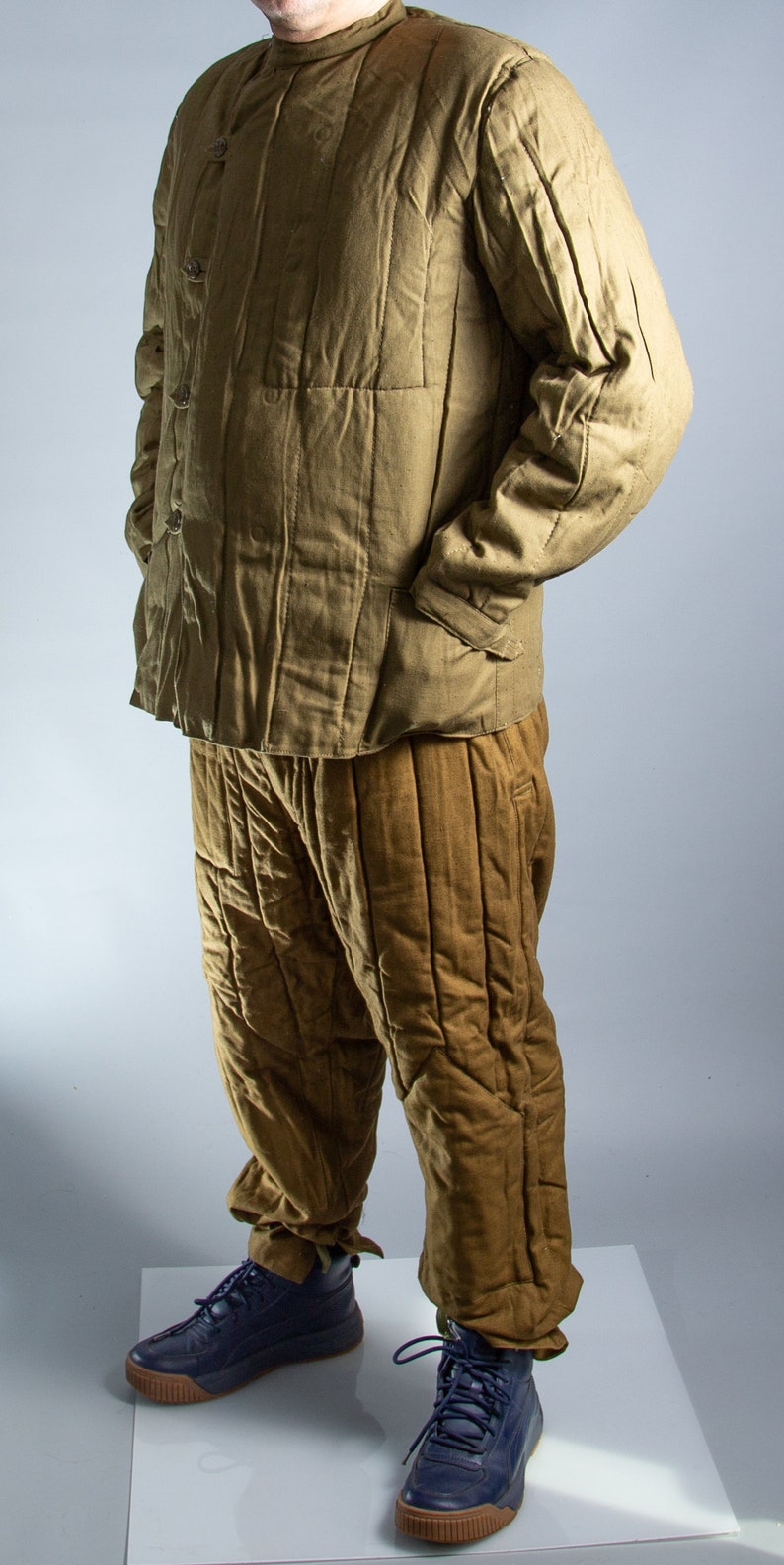 Fufaika + Pants Soviet MILITARY WW2 Winter Jacket UNIFORM Telogreika ...
