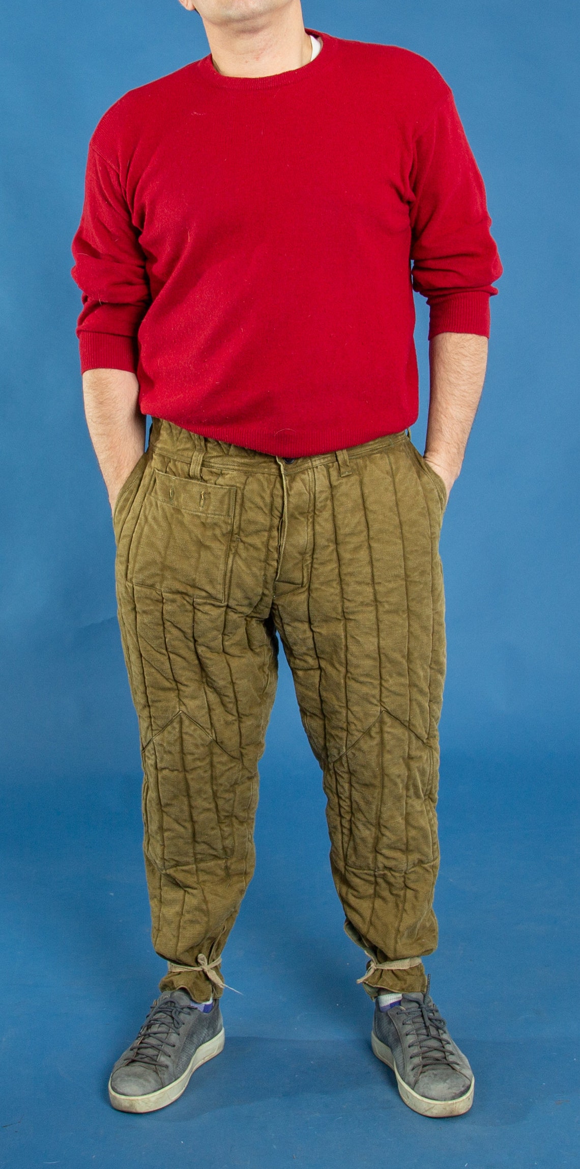 1970s Soviet Pants New MILITARY Winter Padded Uniform USSR Size S M L ...