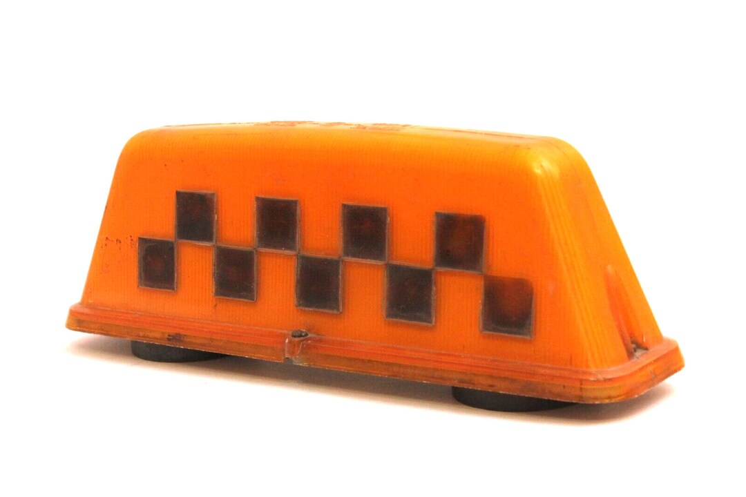 70s Light Taxi Lamp Vintage Ussr Roof Yellow Flashlight Soviet - Etsy