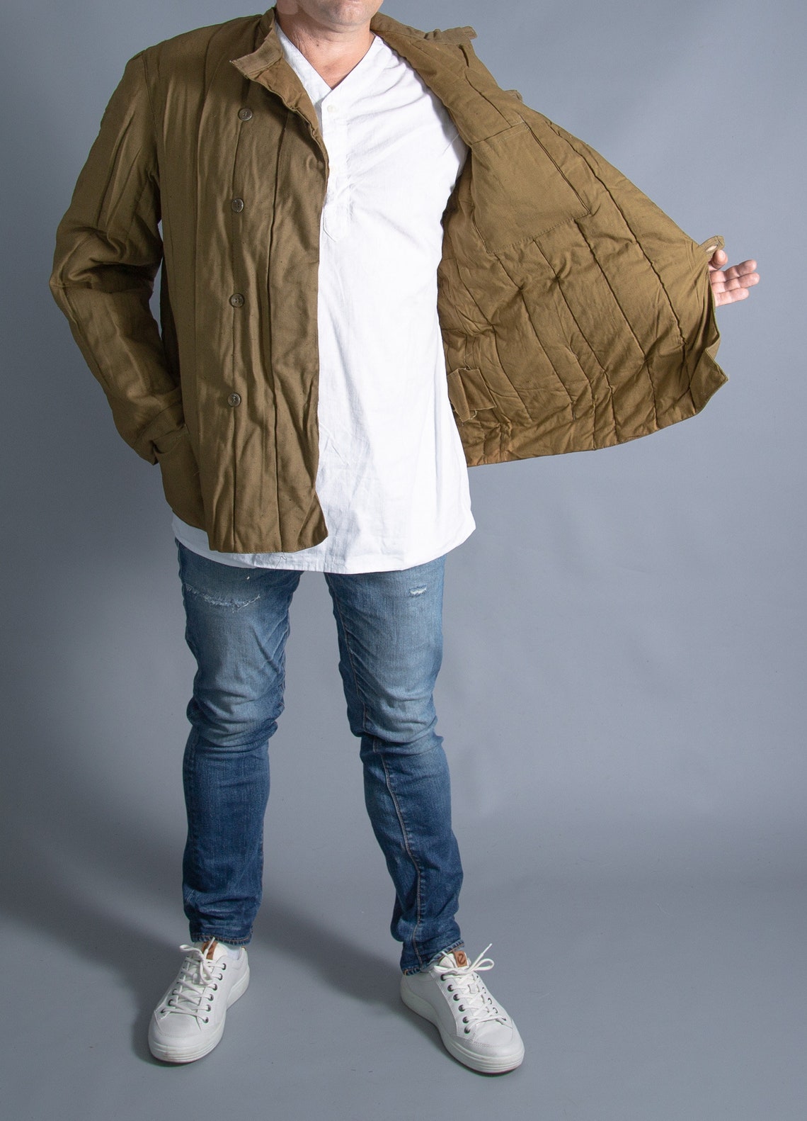 Fufaika Soviet MILITARY WW2 Winter Puffer Jacket UNIFORM Telogreika ...