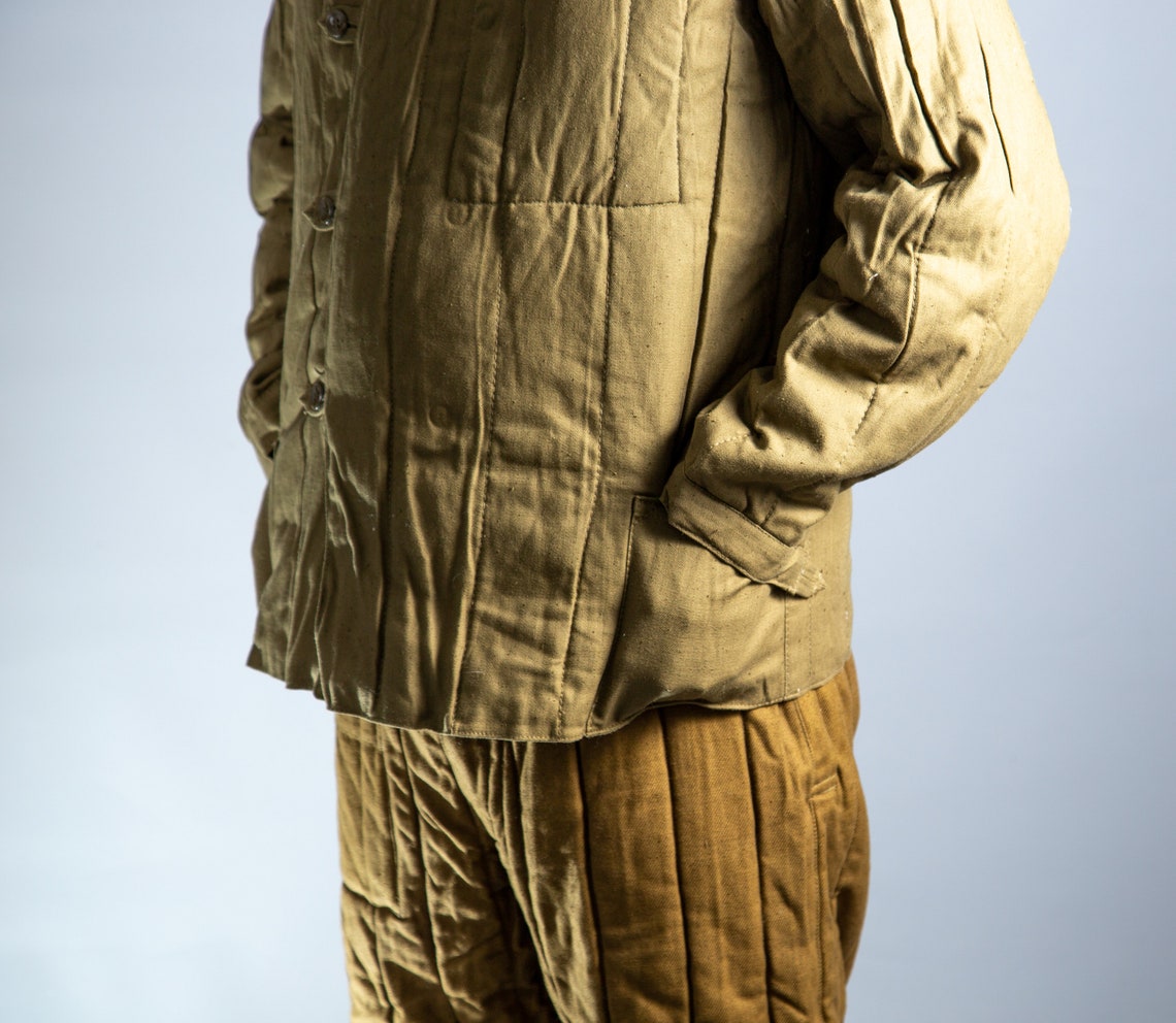Fufaika + Pants Soviet MILITARY WW2 Winter Jacket UNIFORM Telogreika ...
