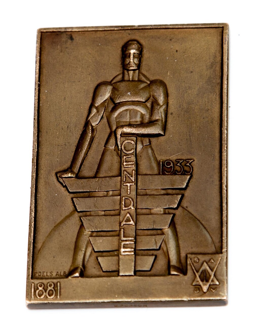 1933 Plaque Albert Poels Modern Art Nouveau Architecture Antwerpen J ...