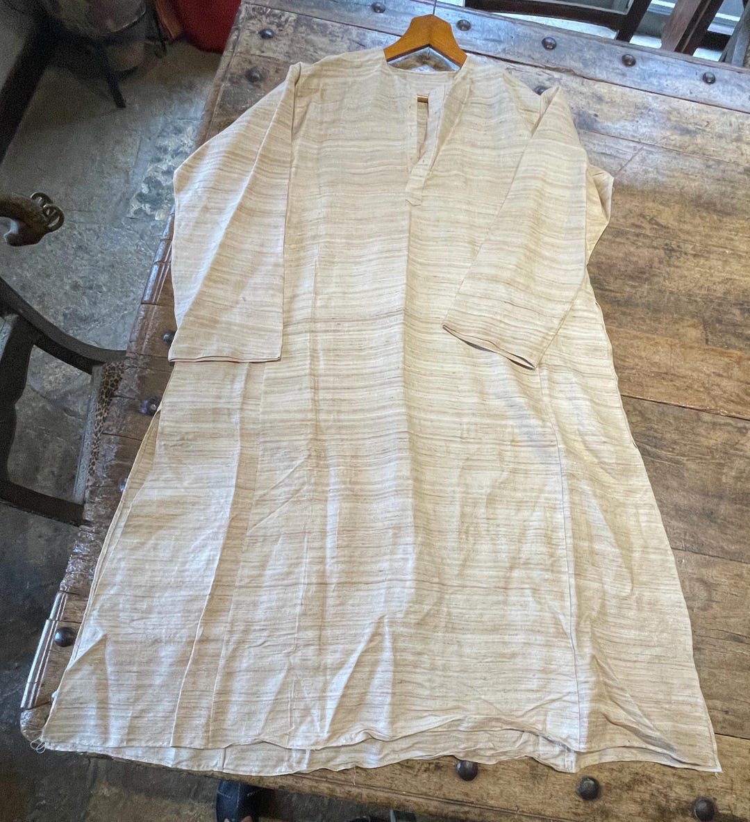 A Heavy Raw Silk Kurta Pajama Set. XXL Vintage 80’s. New, Never Worn ...