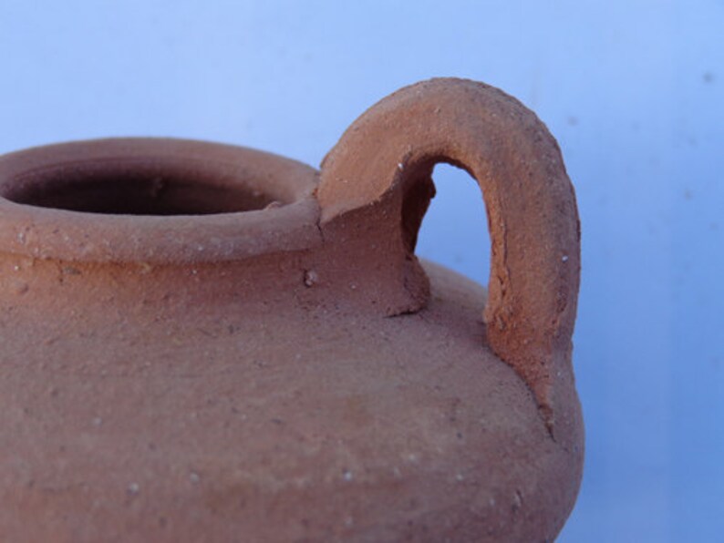 Hand Made Pottery Oil Lamp Vintage, Authentic Oil Lamp, Jesus Land ...