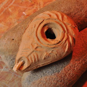 Vintage Pottery Candle, Ancient Israel Oil Lamp, Catholic Light, the ...