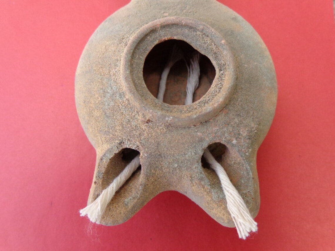 Old Crucifixion Oil Lamp Ancient Wick Ritual Candle | Etsy