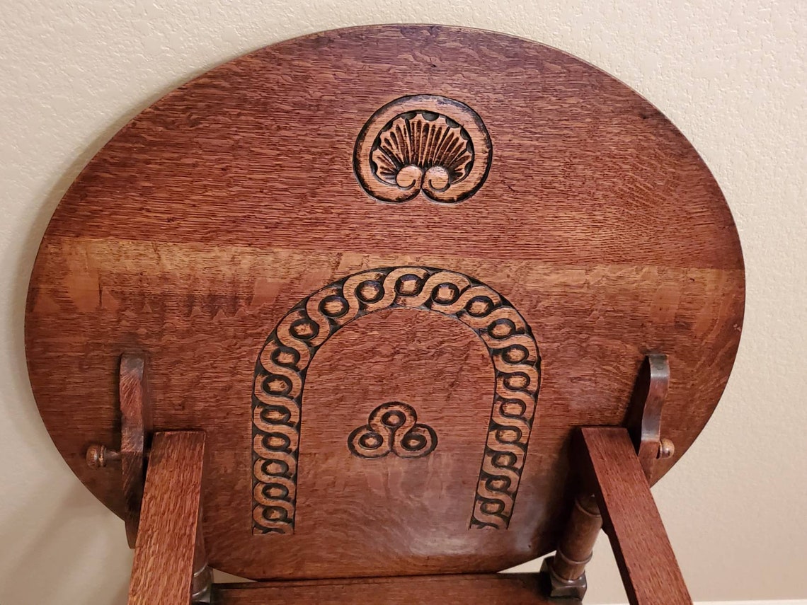 Antique Metamorphic Table Chair English Oak Tilt-top Monks | Etsy UK