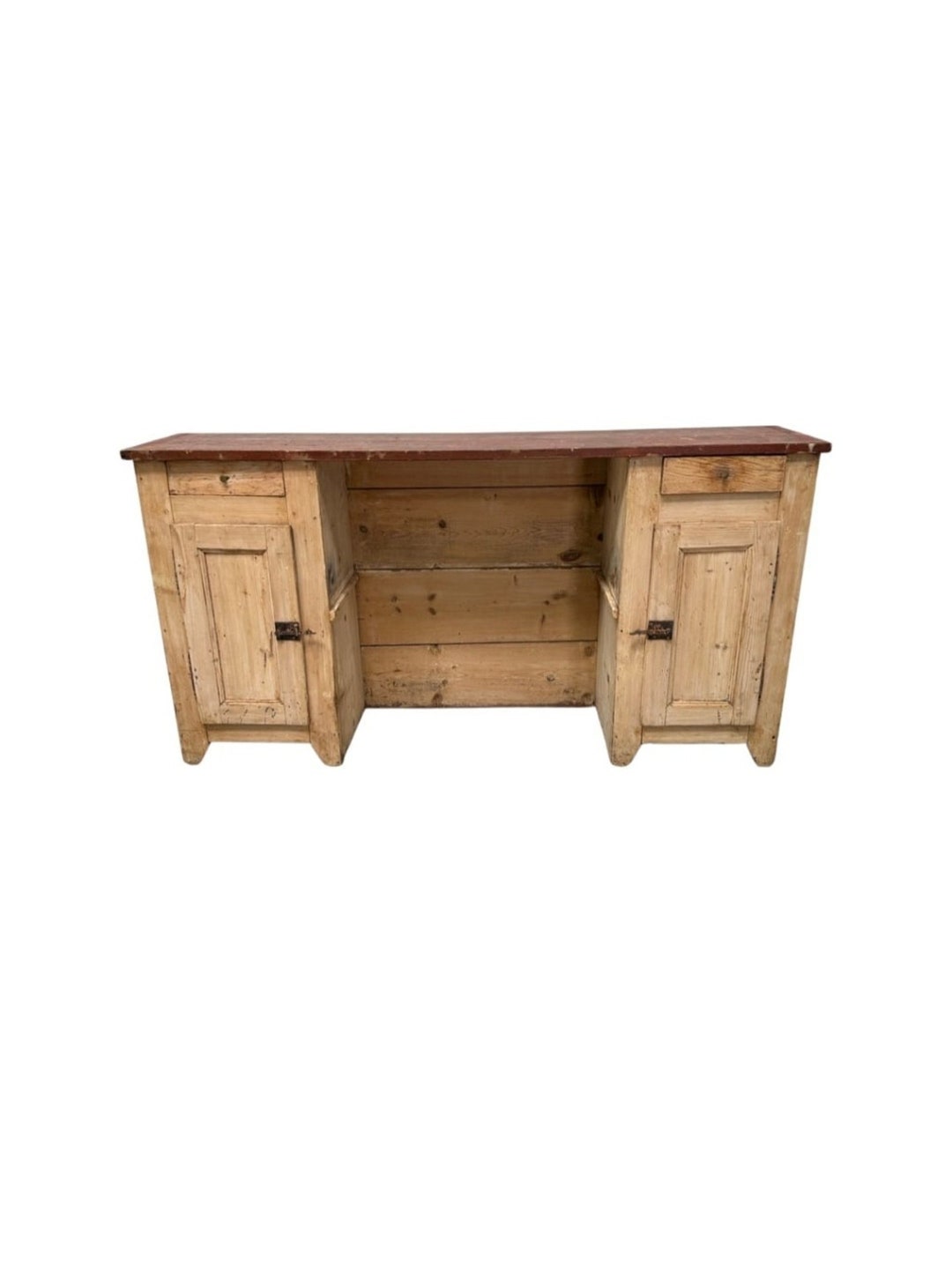 Early American Barbershop Painted Pine Back Bar / Antique Barber ...