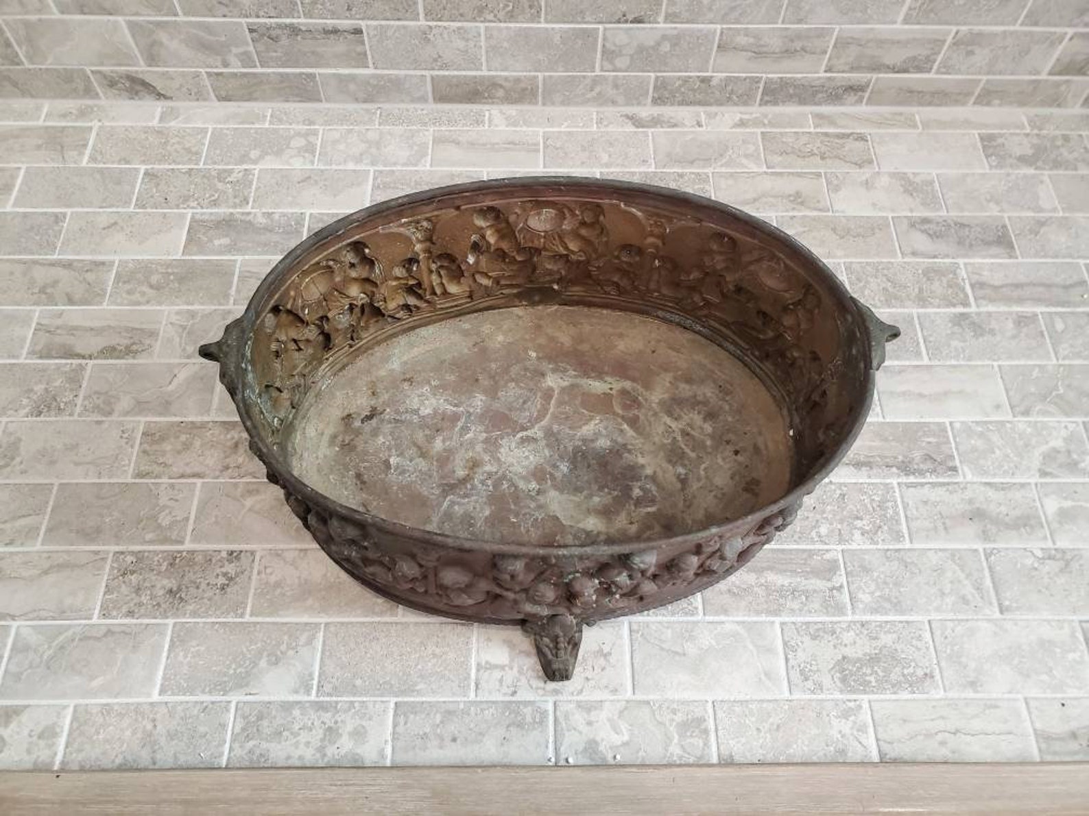 19th Century French Repousse Copper Jardiniere Classical | Etsy