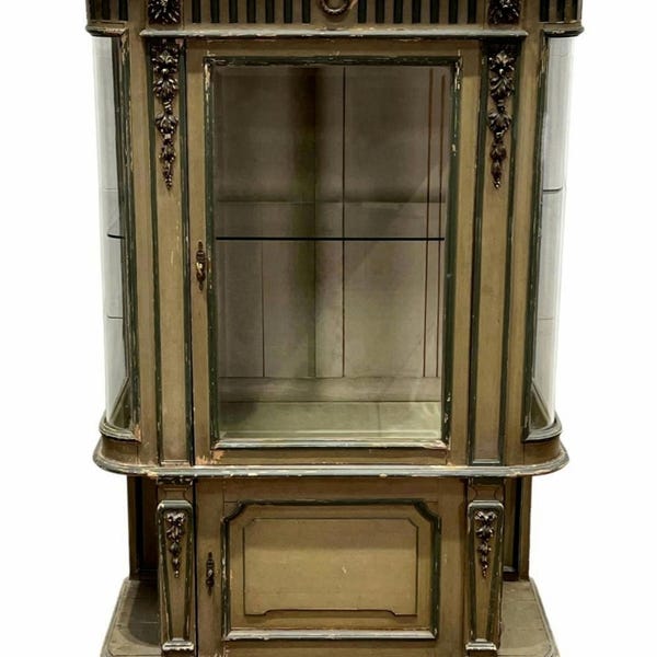 Antique Retail Glass Cabinet - Etsy