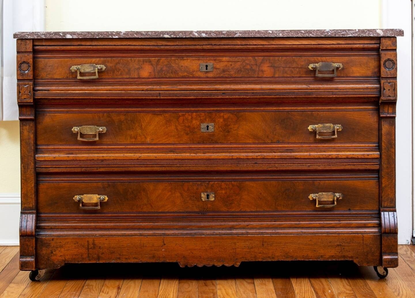 Antique walnut chest of drawers store
