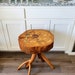 Natural Live Edge Tree Slice Side Table, Highly Figured, Inlaid, Root ...