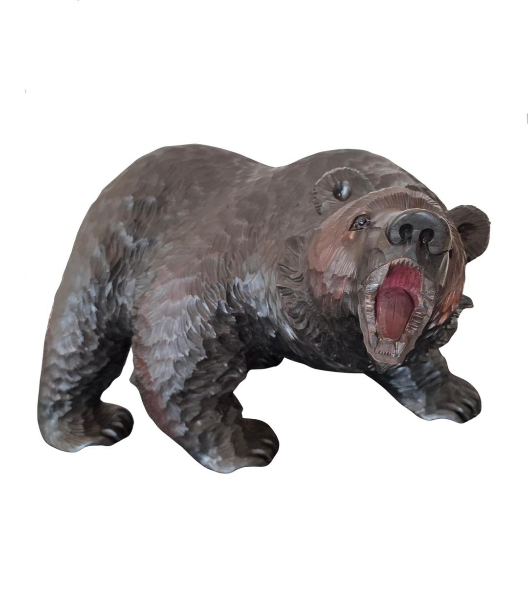 Huge Vintage Japanese Ainu Hokkaido Bear Figure Wooden Carving ...