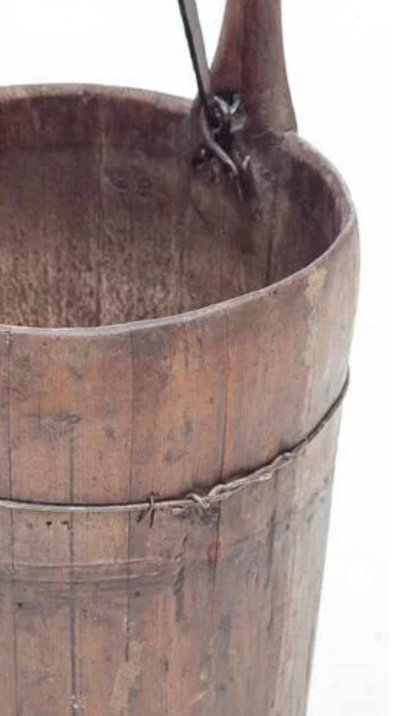 Large Rustic 19th Century American Iron Banded Wooden Stave - Etsy