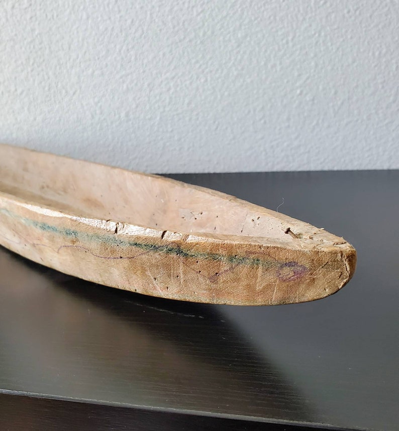 Indonesian Antique Carved Dugout Canoe Model, Sepik River Region Papua ...