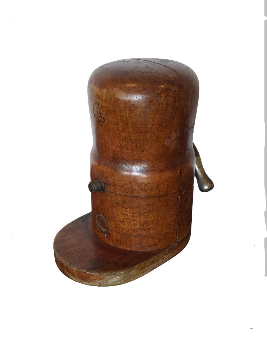 Antique Italian P. Casini Millinery Wooden Hat Stretcher Block W/ Iron ...