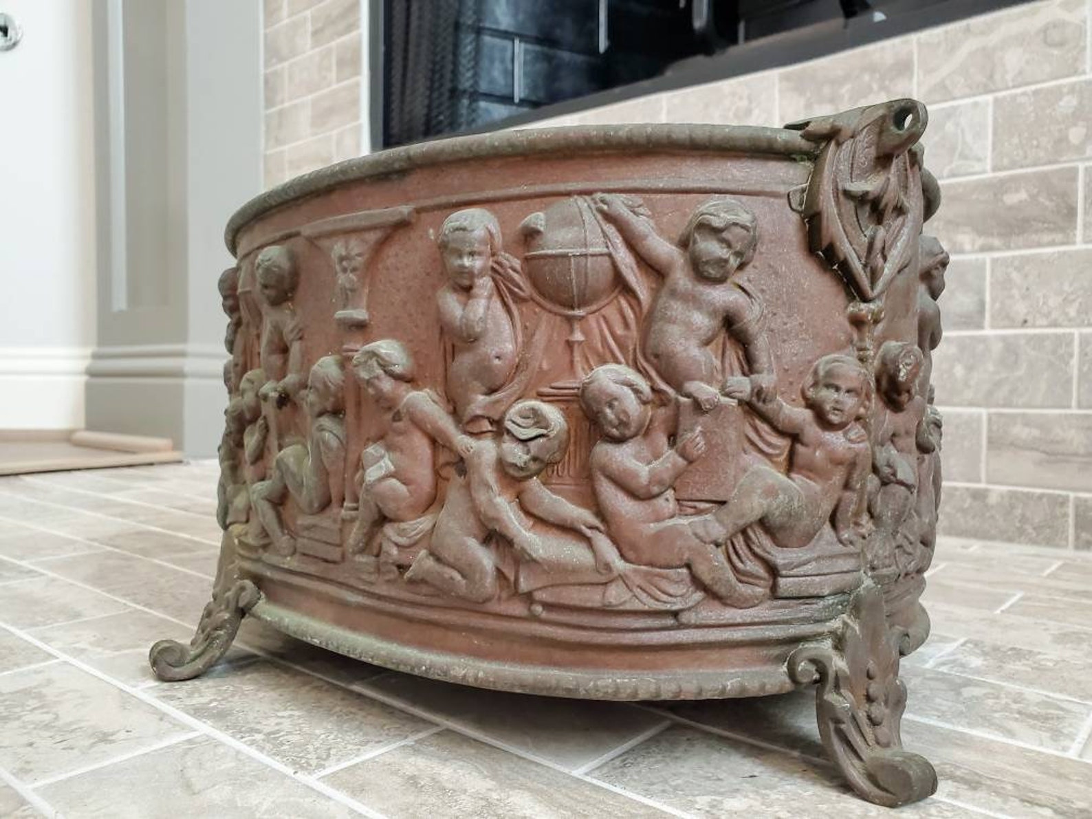 19th Century French Repousse Copper Jardiniere Classical | Etsy