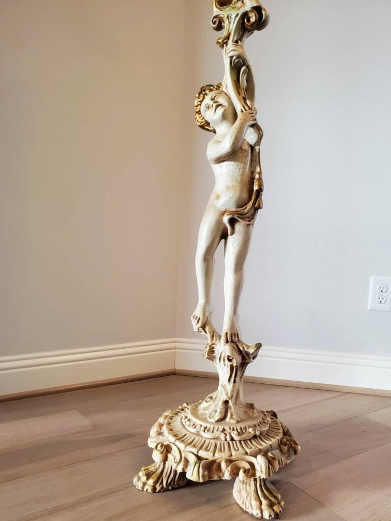 Antique Italian Rococo Venetian Carved Painted Gilt Column | Etsy