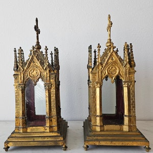 Antique Religious French Gothic Revival Gilt Bronze Cathedral Church ...