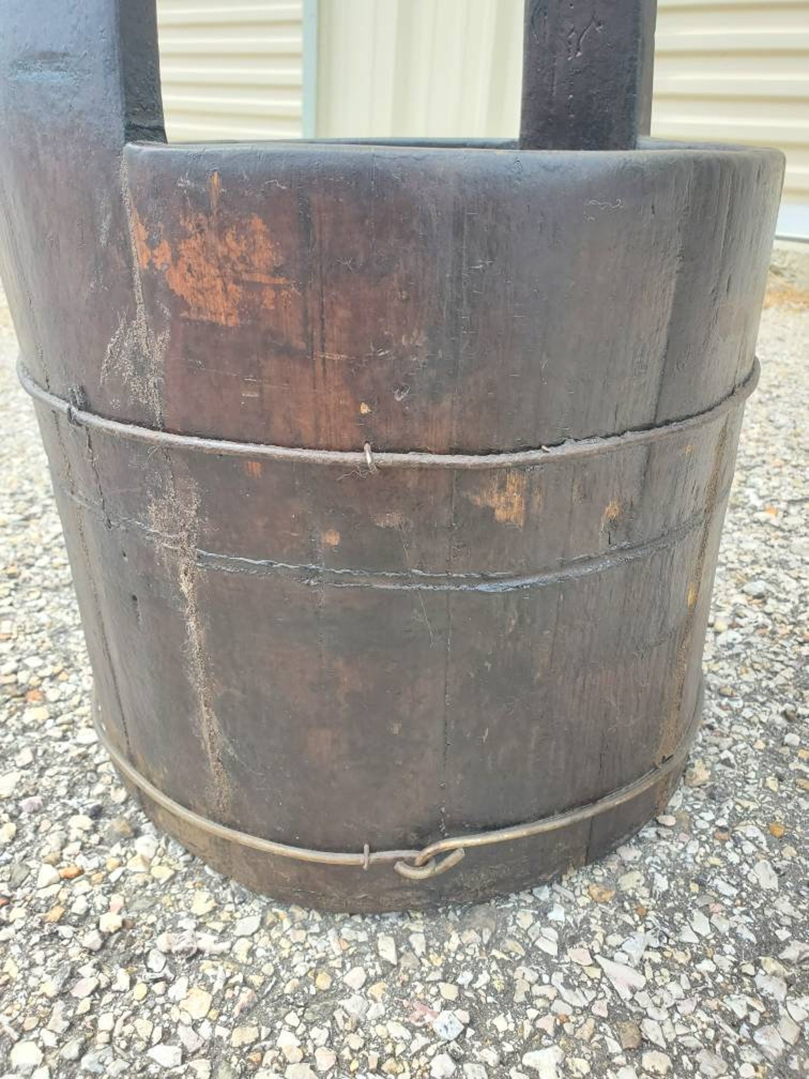 Rustic Antique Iron Bound Wooden Well Water Bucket From the - Etsy