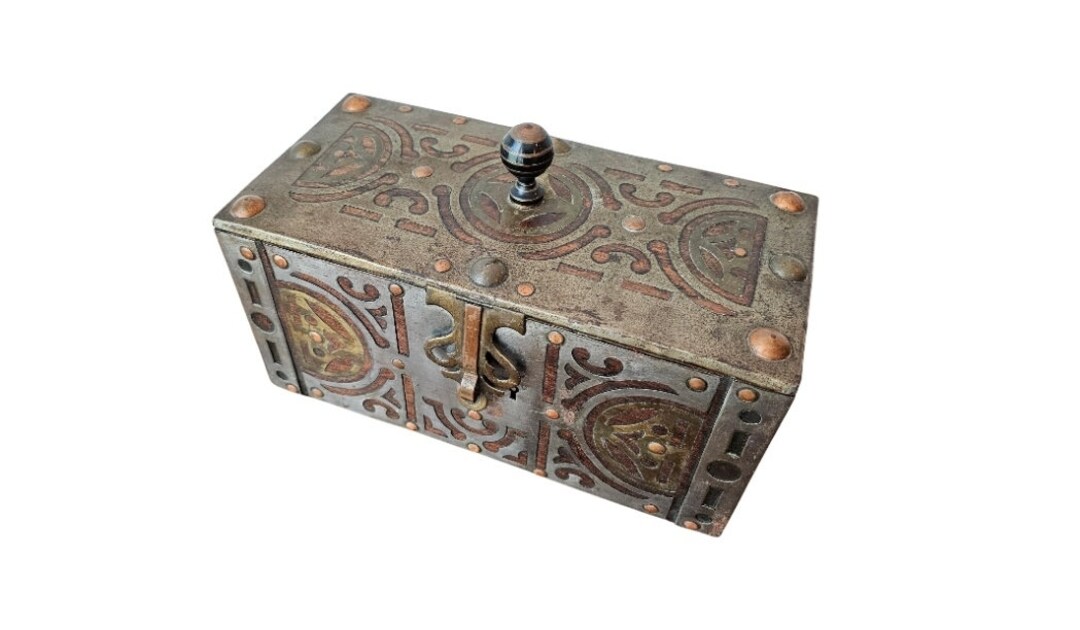 Scarce Antique Tuareg Mauritania Mixed Metal Mounted Wood Table Box ...