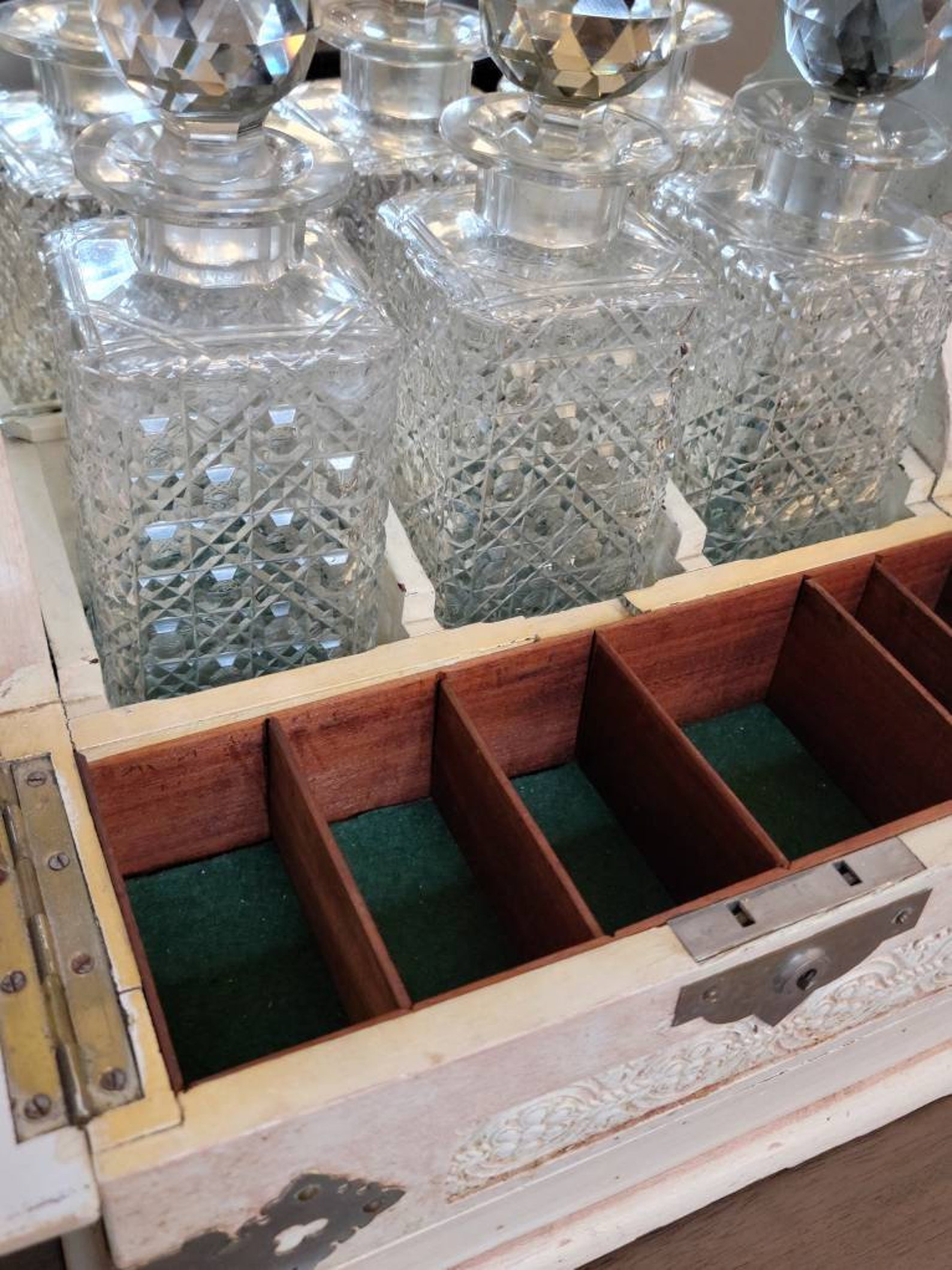 Antique English Painted Wood Tantalus Games Set With 3 Cane - Etsy