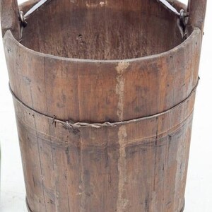 Large Rustic 19th Century American Iron Banded Wooden Stave Antique ...