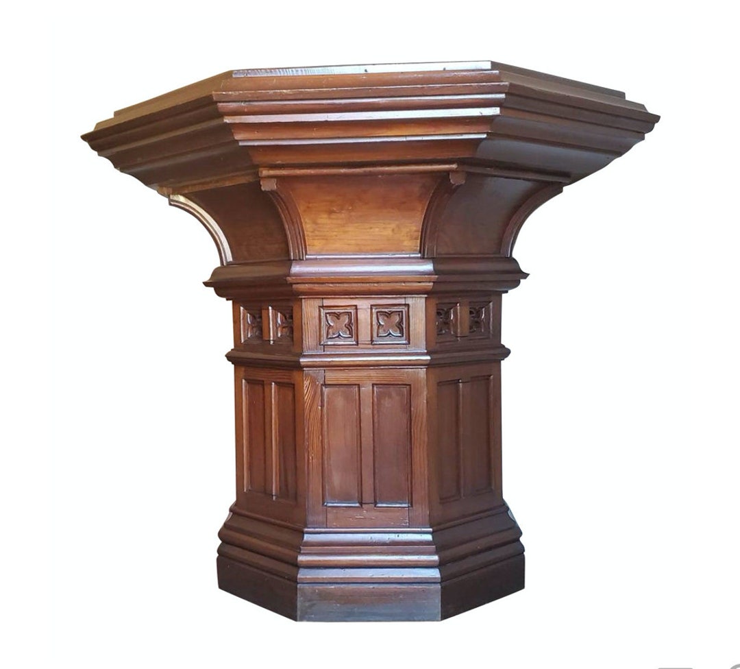 Antique Victorian Gothic Revival Church Altar Table Attrib A.W. Pugin ...