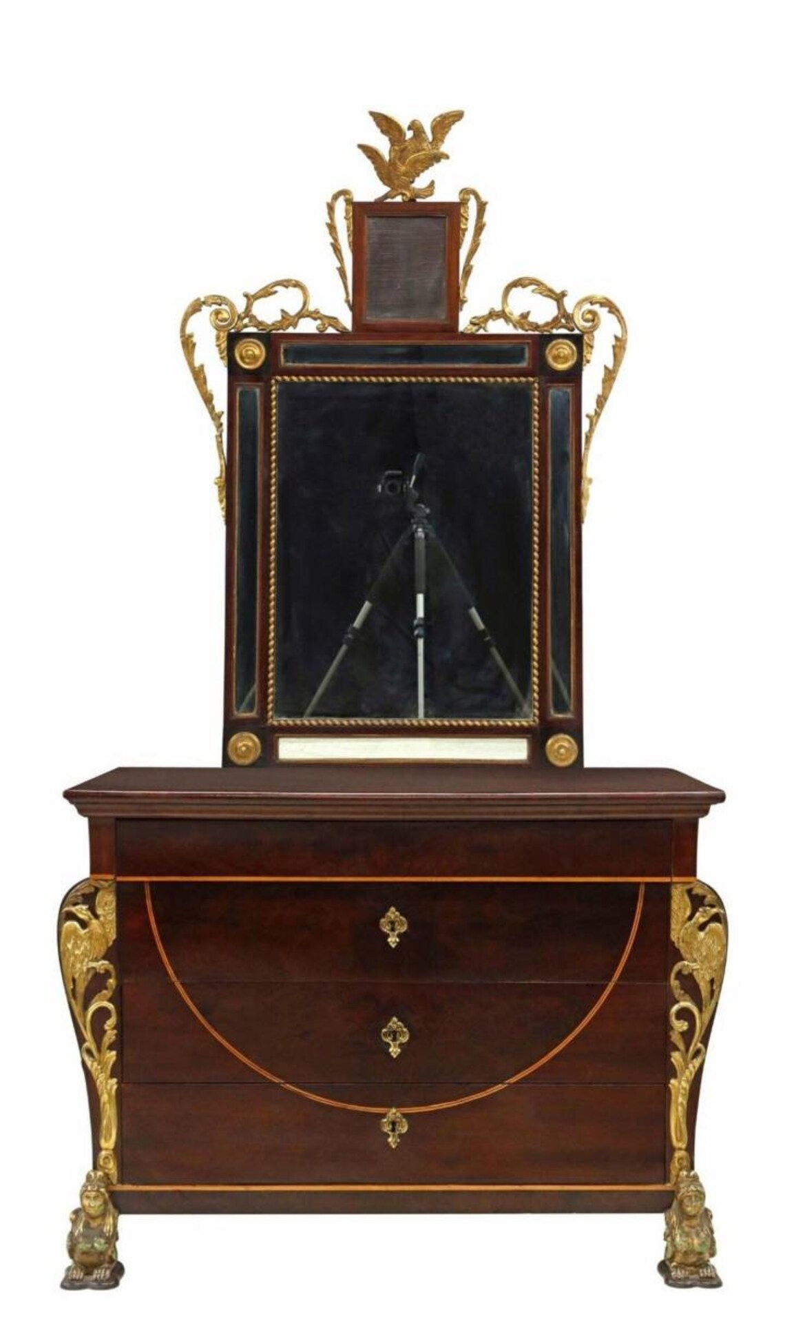 19th Century Spanish Fernandino Empire Style Carved Giltwood Bombe ...